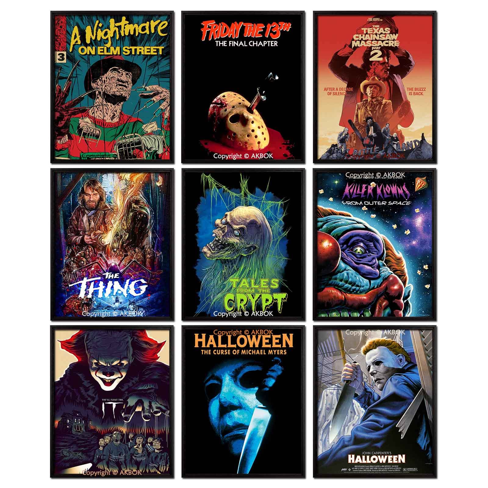 Mua Vintage Horror Movie Poster Set - Classic Scary Movie Art Print ...