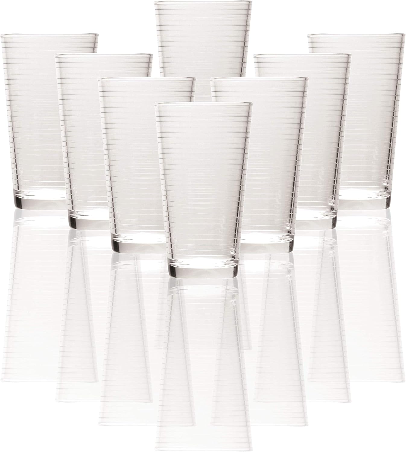 Amazon.com | Circleware 40165 Hoop Highball Tumbler Drinking Glasses ...