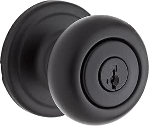 Weiser Troy Entry Knob Featuring SmartKey, Exterior Door Knob with Key, Iron Black (9GA5310-051 ...