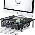 Amazon.com: Simple Houseware Computer Monitor Riser with Drawer, Black ...