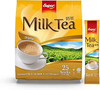 500g Super Milk Tea 3 in 1, Original, 25 Sachets (One Bag Per Order ...