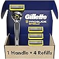 Amazon.com: Gillette ProGlide Shield Razor for Men, 1 Gillette Razor, 4 ...