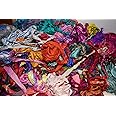 Amazon.com: 4 oz Sari Silk Ribbon Scraps Remnants for Mixed Media ...