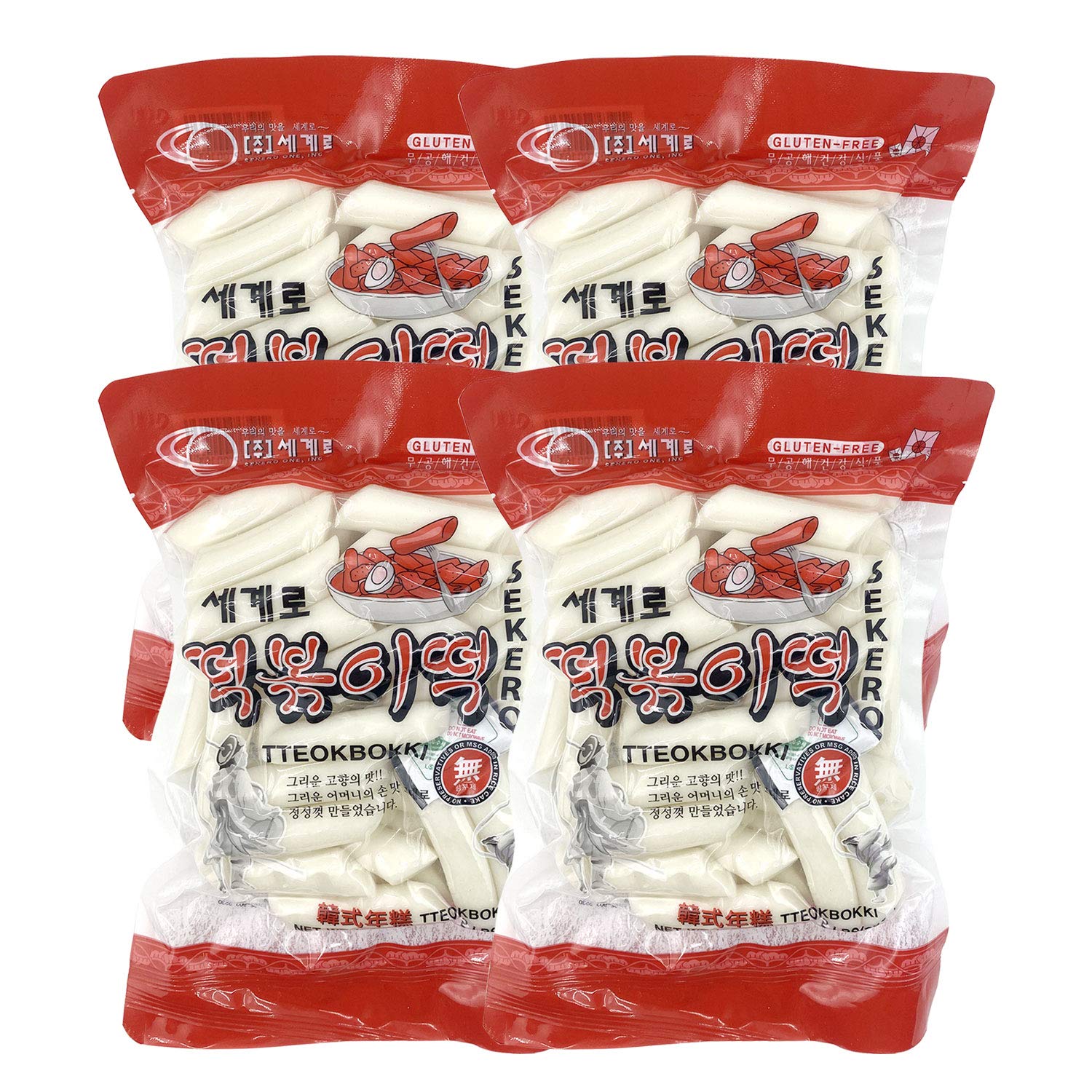 Buy [Sekero] (4 Pack (4x 24oz)) Korean Traditional Rice Cake for ...