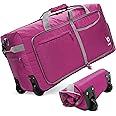 Amazon.com | Bago Rolling Duffle Bag with Wheels - 31" 120L Foldable Weekender Bag, Waterproof ...