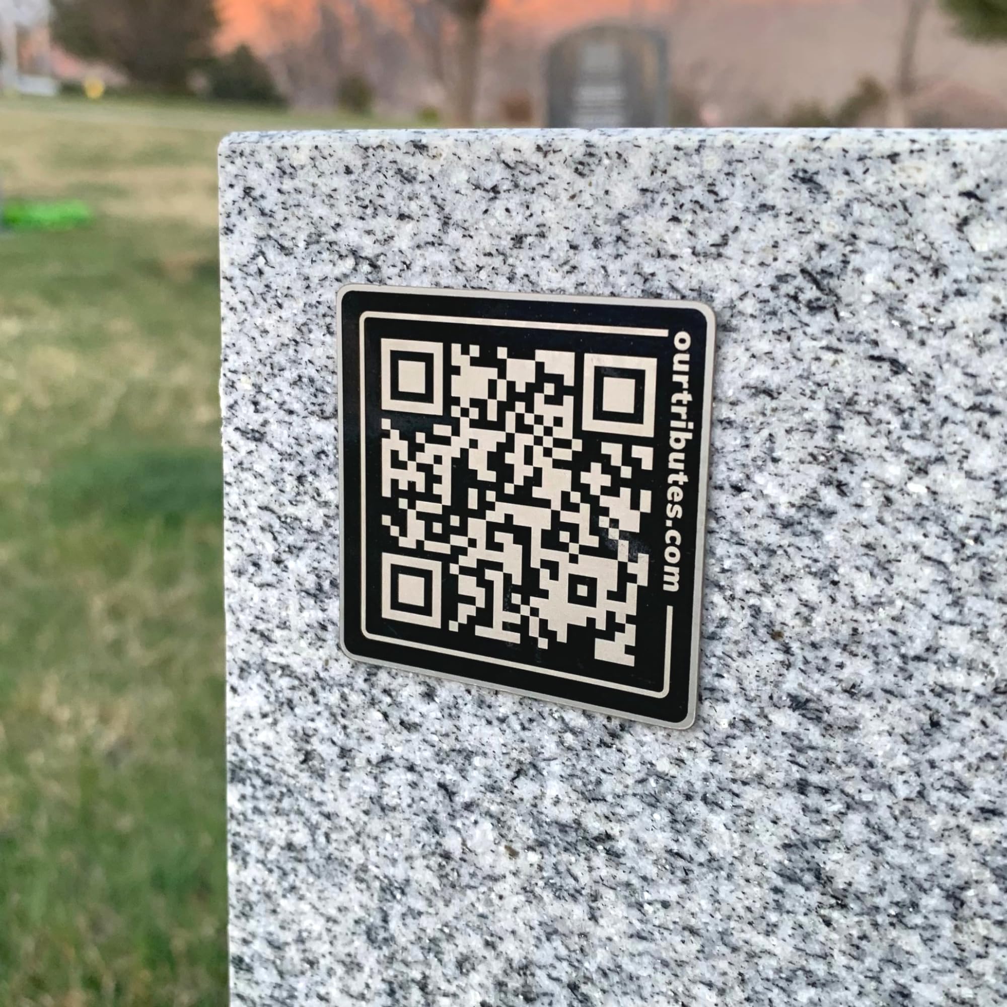 Mua Stainless Steel QR Memorial Plaque for Cemetery Headstone – 100 ...