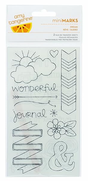 Amazon.com: American Crafts Amy Tangerine Yes Please Dream Rub on ...