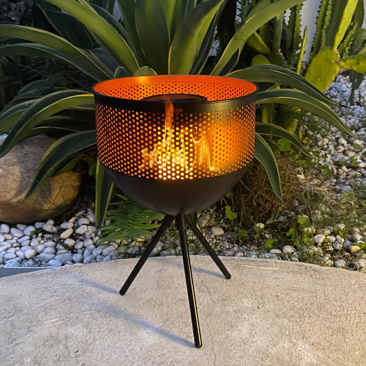 Solar Lights Outdoor Torch Lantern with Flickering Flame Patio Floor ...