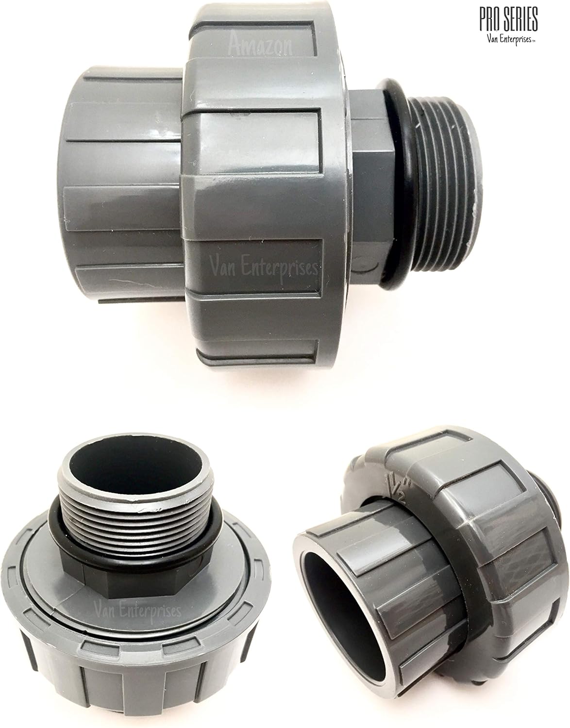 Amazon.com: 1.5" PRO SERIES PVC Male/Female Union Fitting Adapter ...