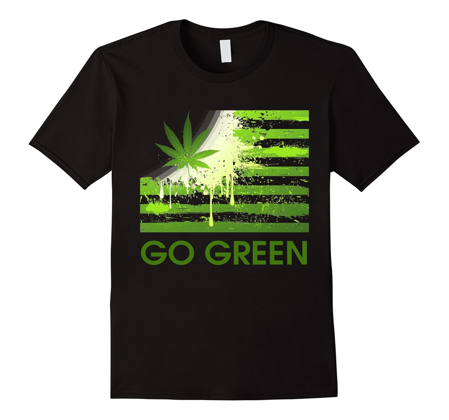 Go Green T-Shirt | Marijuana Weed Leaf | Vape Nation Shirt-CL – Colamaga