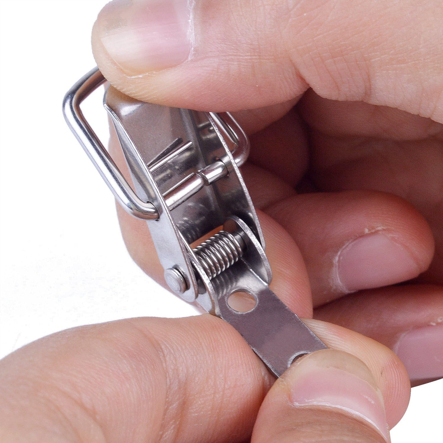 6 Sets Spring Loaded Toggle Latch Stainless Steel Catch Clamp Clips for ...