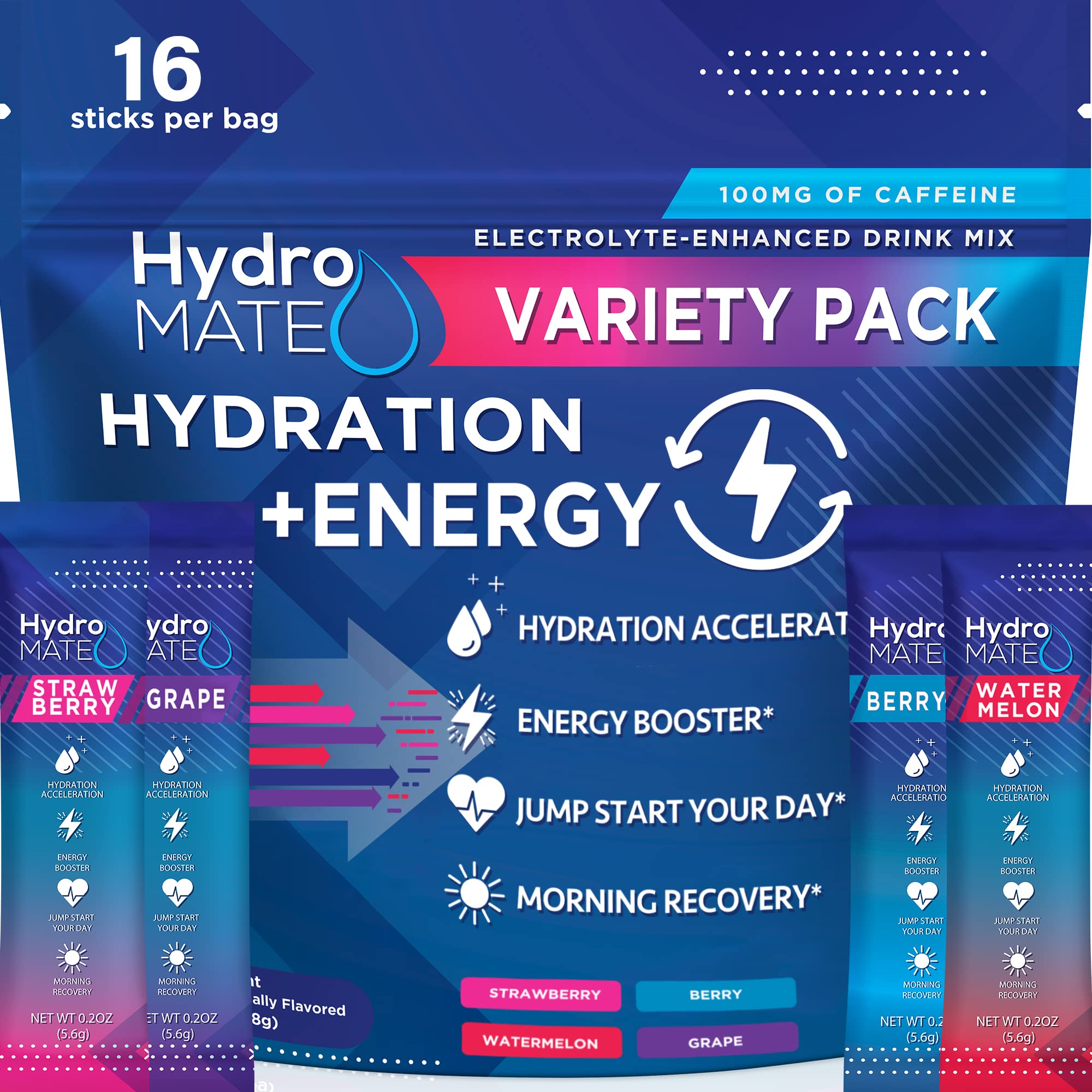 Mua HydroMATE Electrolytes Powder Drink Mix Packets Hydration ...