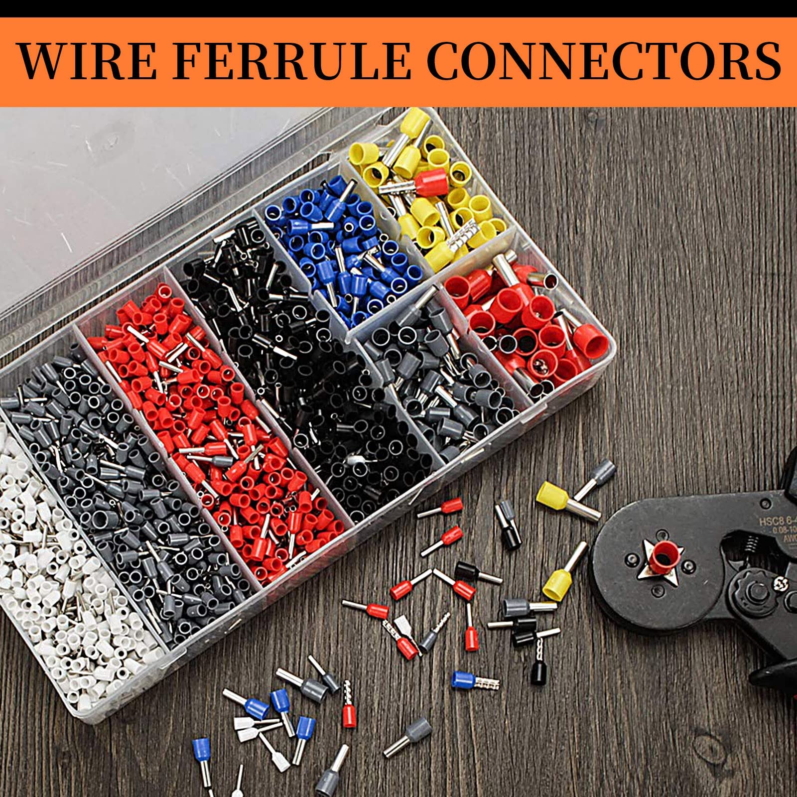 Mua 1800pcs Wire Ferrules Terminals Kit, Camtek Ferrule Crimping Kit ...