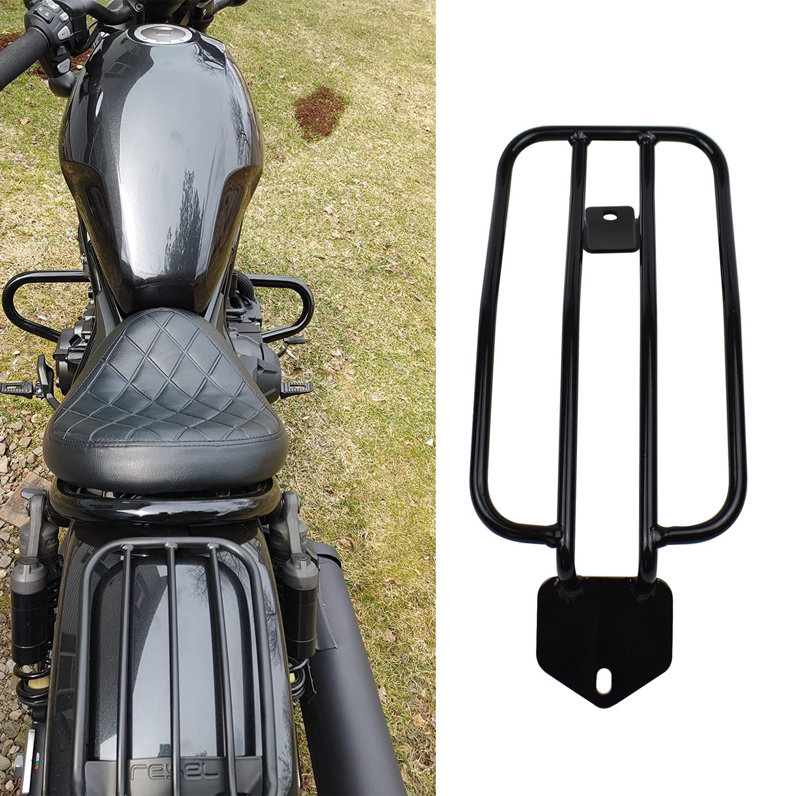 Mua Black Rear Top Case Carrier Luggage Rack Solo Seat Rear Fender Rack ...