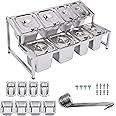 Amazon.com: Pizza Topping Station Organizer Condiment Container ...