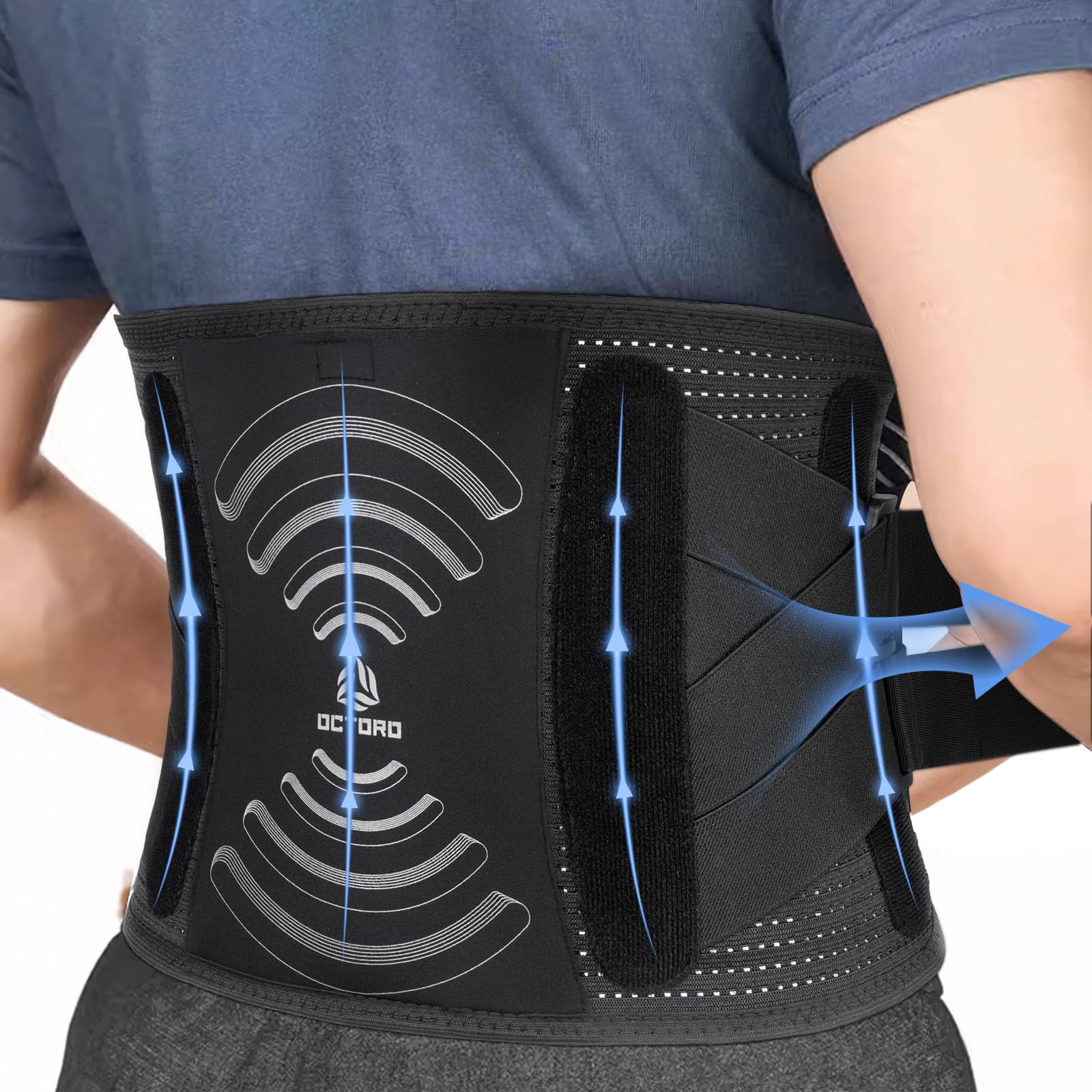 Back Brace for Men Women Lower Back Pain Relief with 7 Stays ...