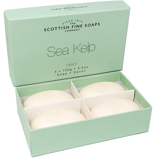 Amazon.com : The Scottish Fine Soaps Sea Kelp Varech soap 4 x 100g : Beauty