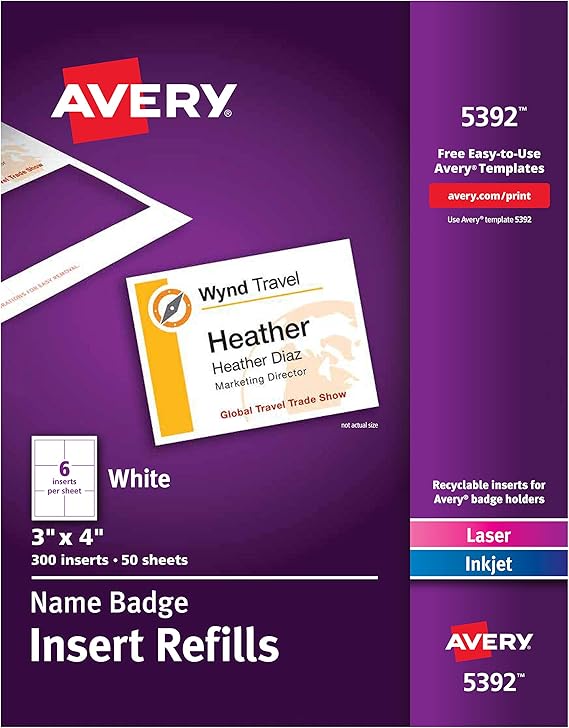 Vertical Name Badge Template Collection