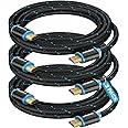 Amazon.com: HDMI Cable 4K Ultra HD 8 Foot (3 Pack) Nylon Braided HDMI 2 ...
