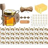 Amazon.com: Small Honey Jar, Mini Honey Jars with Dipper, Glass Honey Pot Baby Shower Favors ...