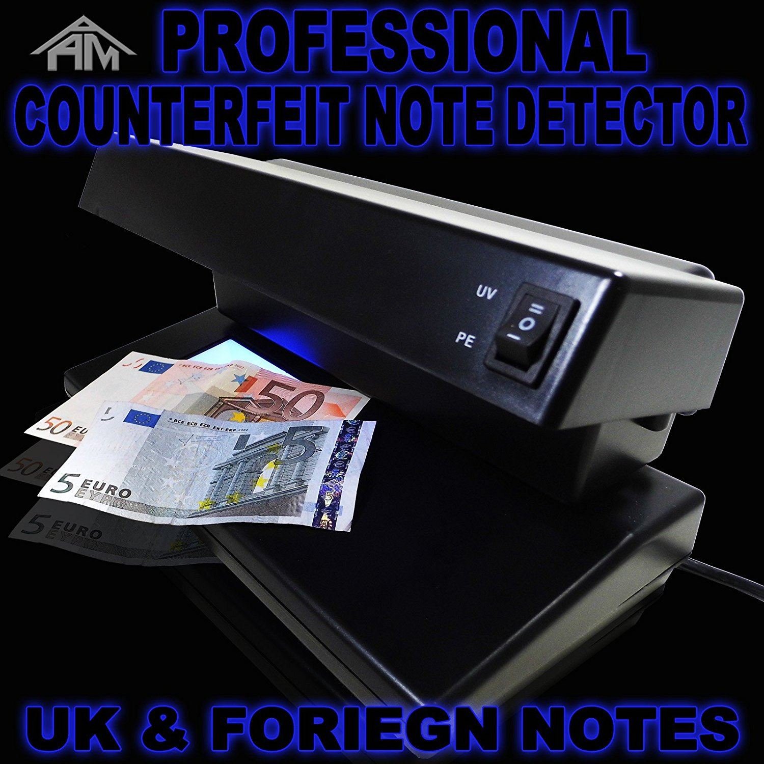Professional 3 Tube UV Bank Note Money Detector: Amazon.co.uk: DIY & Tools