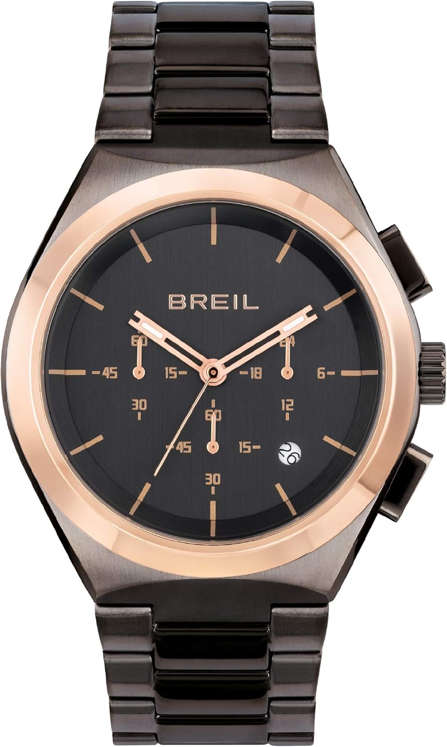 Breil Watch Bend Collection Chrono Quartz Movement and Steel Bracelet ...
