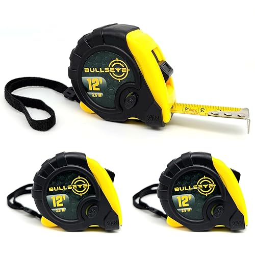 Bullseye Tape Measure 12 Foot 3-Pack | Yellow | Small, Retractable ...