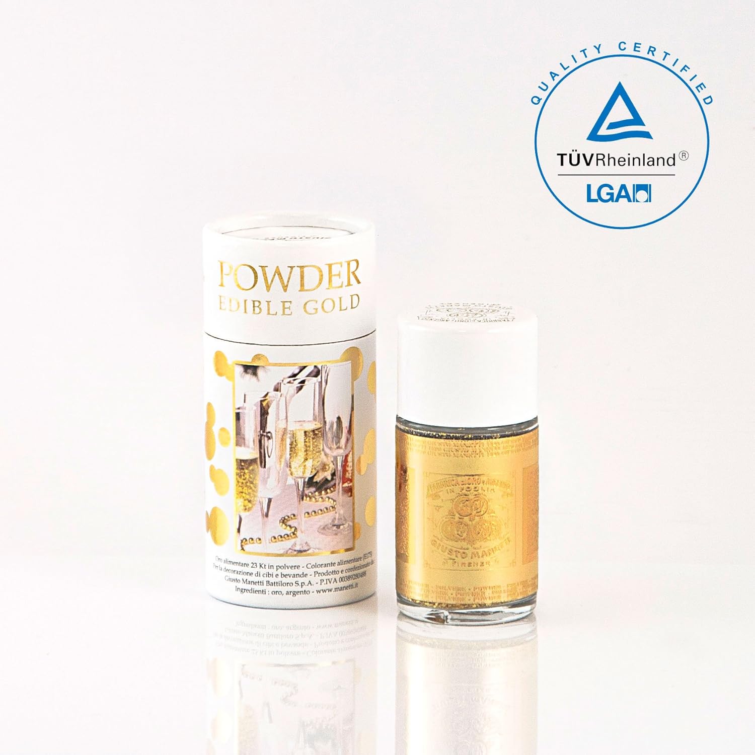 Giusto Manetti Battiloro - Edible Gold Powder - In Shaker - 23kt gold ...