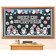Amazon.com: Justforjoyful Winter Bulletin Board Set Winter Penguin ...