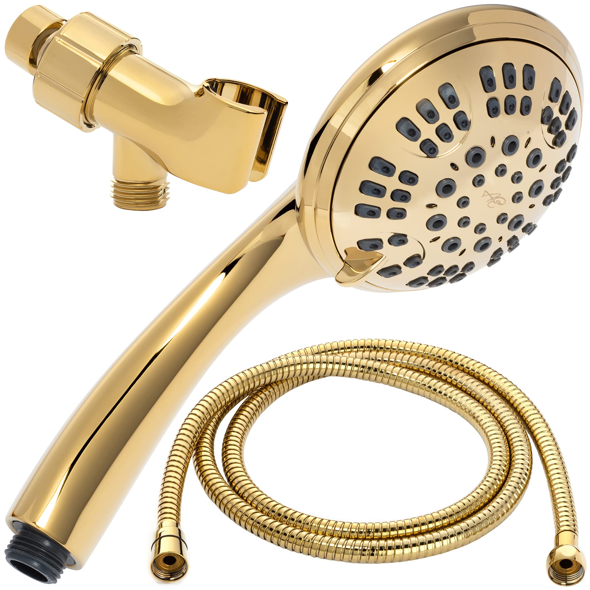 6 Function Handheld Shower Head Kit - High Pressure, Removable Hand Held Showerhead With Hose ...