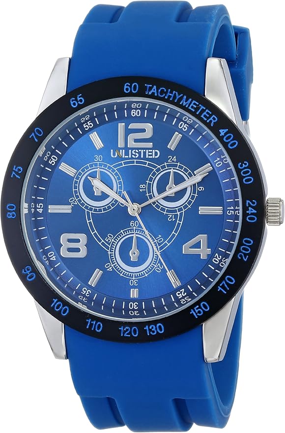 UNLISTED WATCHES Men's UL1221 City Streets Silver-Tone Watch with Blue ...