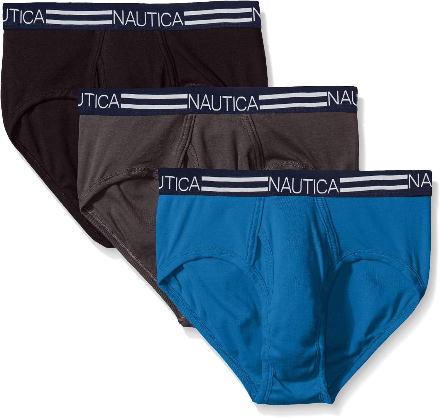 Buy Nautica Men's Fly-Front Brief (Pack of 3) at Amazon.in