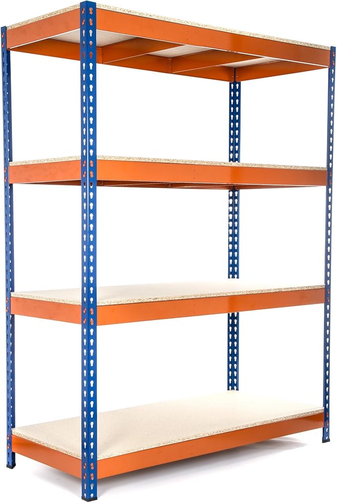 Extra Heavy Duty Garage Racking Shelving Unit 1800mm H x 1500mm W x ...