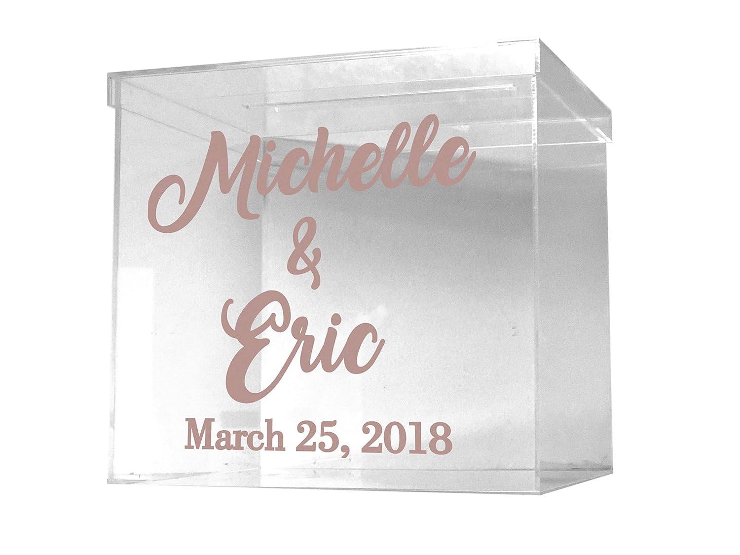 Amazon.com: Clear Card Box - Wedding Card Box - Personalized Card Box ...