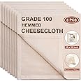 Amazon.com: eFond 8-PACK Hemmed Cheese Cloths, 20x20Inch, Grade 100 ...