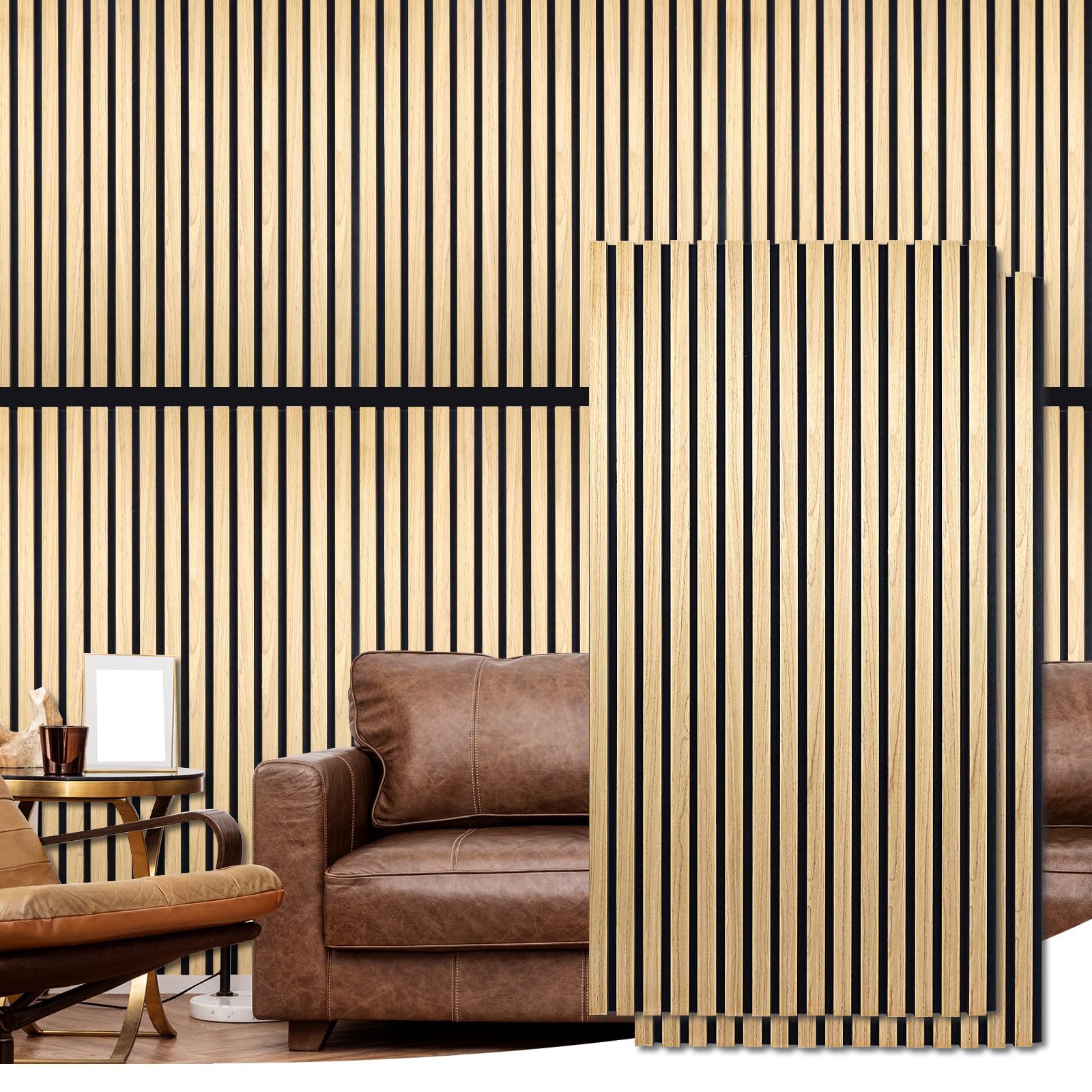 Mua 2 Pack Wood Wall Panels, 47.2” x 23.6" Wood Slat Wall Panel for ...