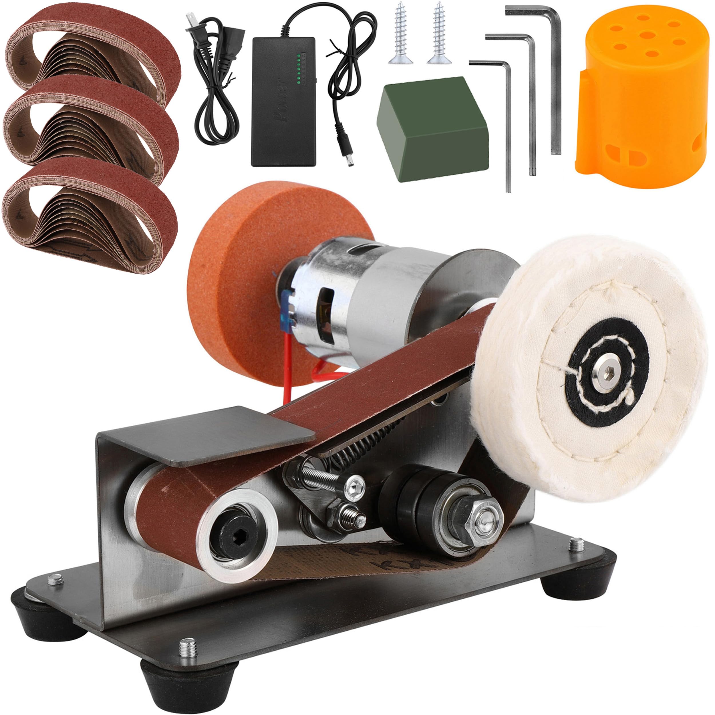 Mornajina Mini Belt Sander for Knife Making, 15 Degree Electric Power ...