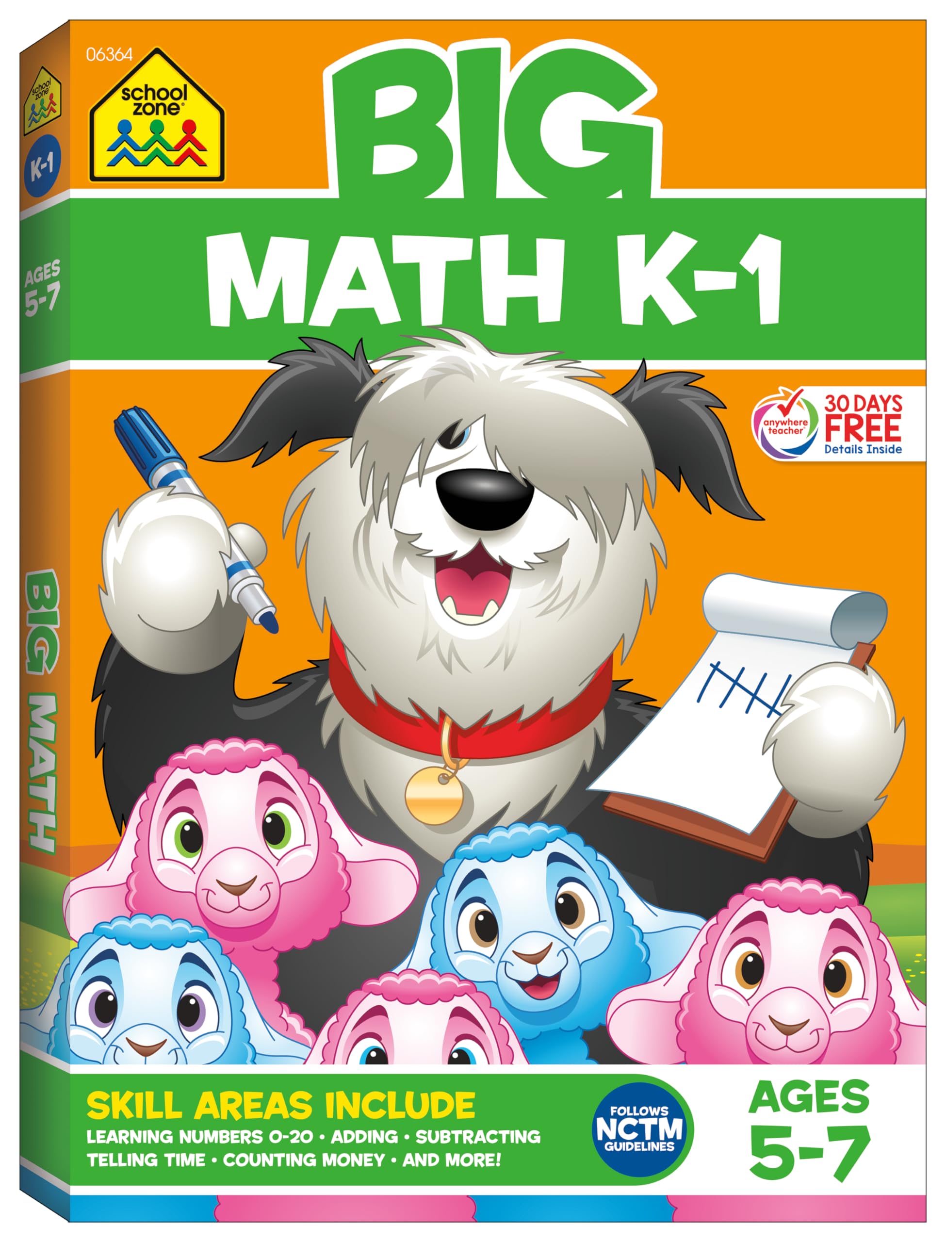 Mua School Zone Big Math K-1 Workbook: 320 Pages, Kindergarten, 1st ...