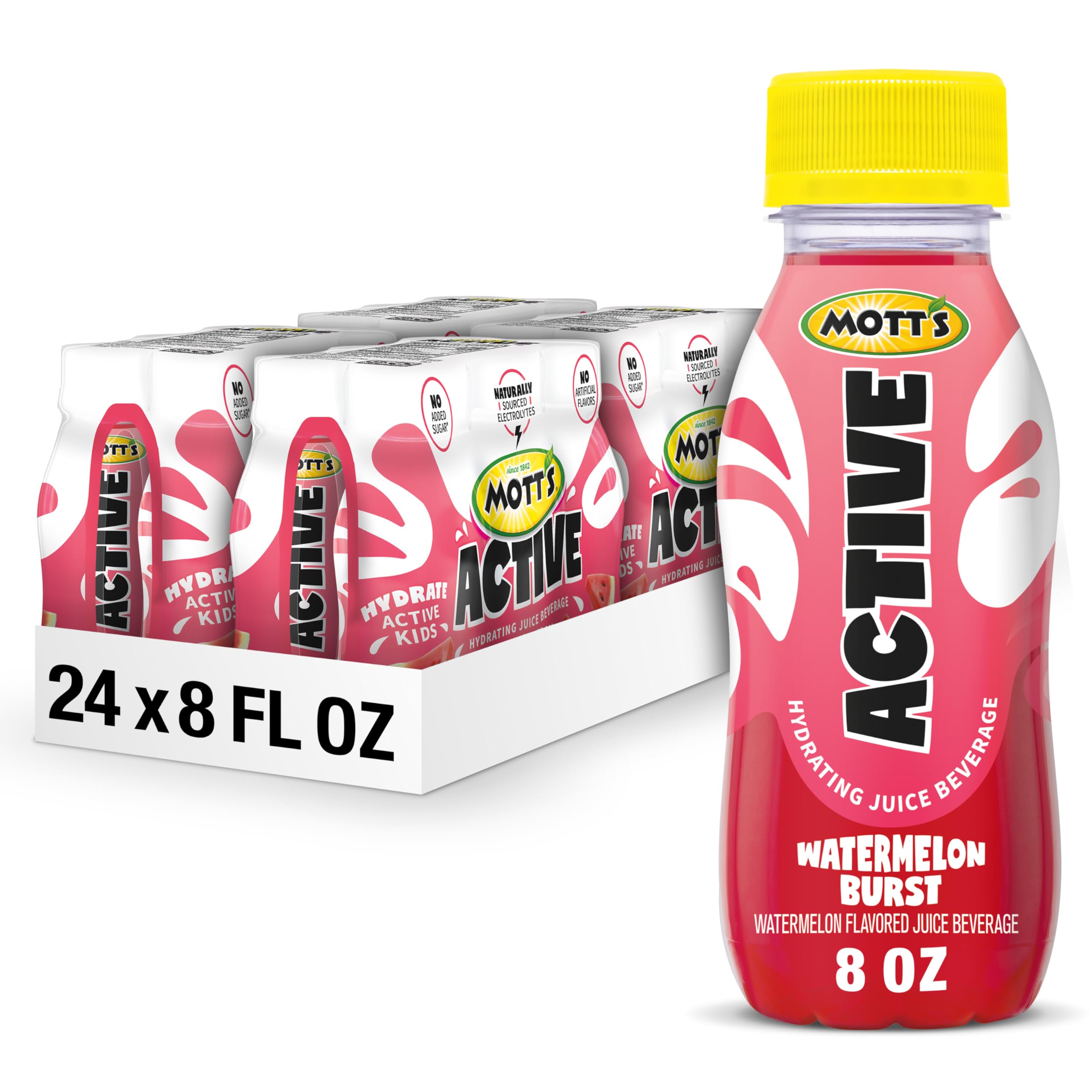 Mott's Active Watermelon Burst Hydrating Juice Beverage, 8 Fl Oz ...