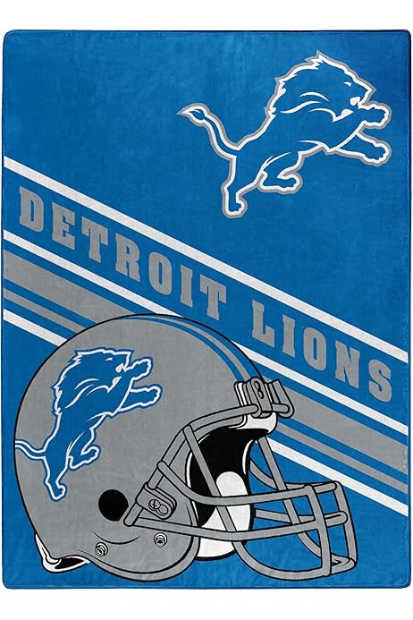 New NFL Detroit Lions Soft Micro Rasche Large Throw Blanket 46 X 60 海外 即決-