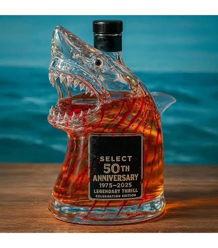Jaws 50th Anniversary Merchandise Sherum Bruce The Shark Whiskey ...