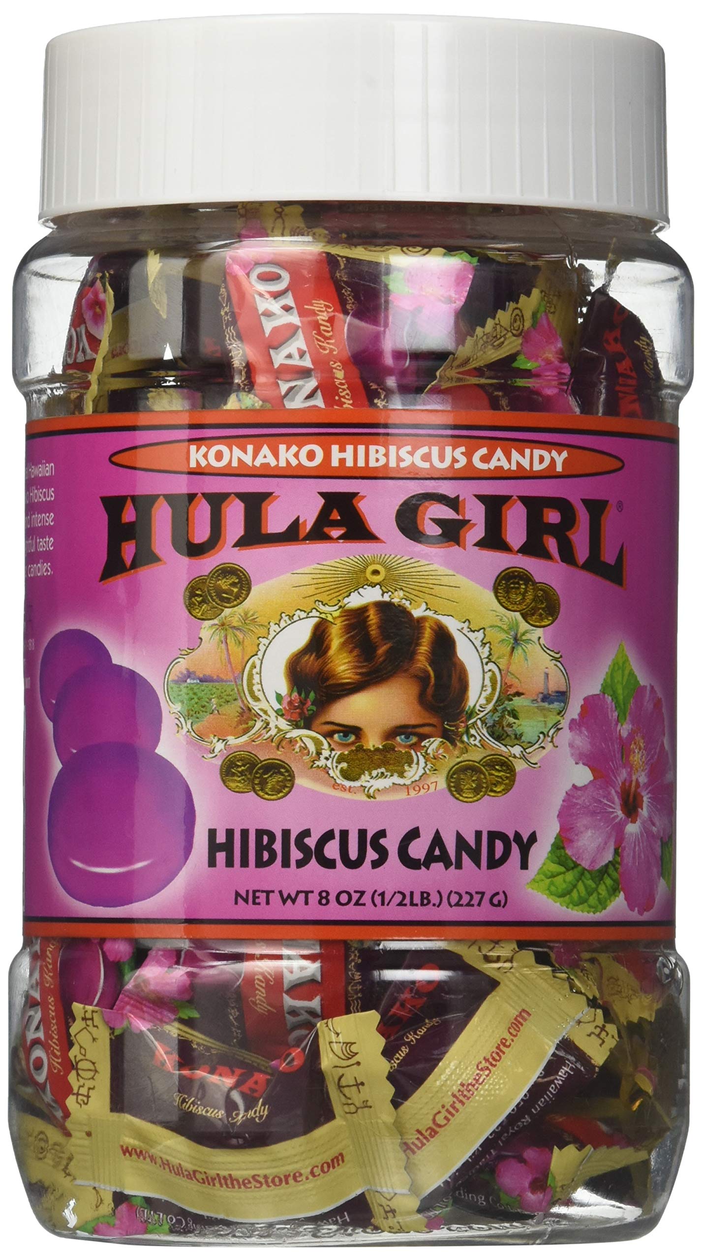 Amazon.com : Hula Girl Kona Coffee Hard Candy Konako Brand 8 oz (1/2 ...