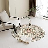 Amazon.com: PureCozy Brown Round Area Rug 3ft Entryway 3x3 Circle ...