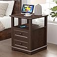 Amazon.com: REDAYFUR 24" Nightstand with Charging Station, End Table ...