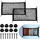 Amazon.com: PIFOOG 4Pcs Car Net Pocket Elastic Small Mesh Cargo Storage ...