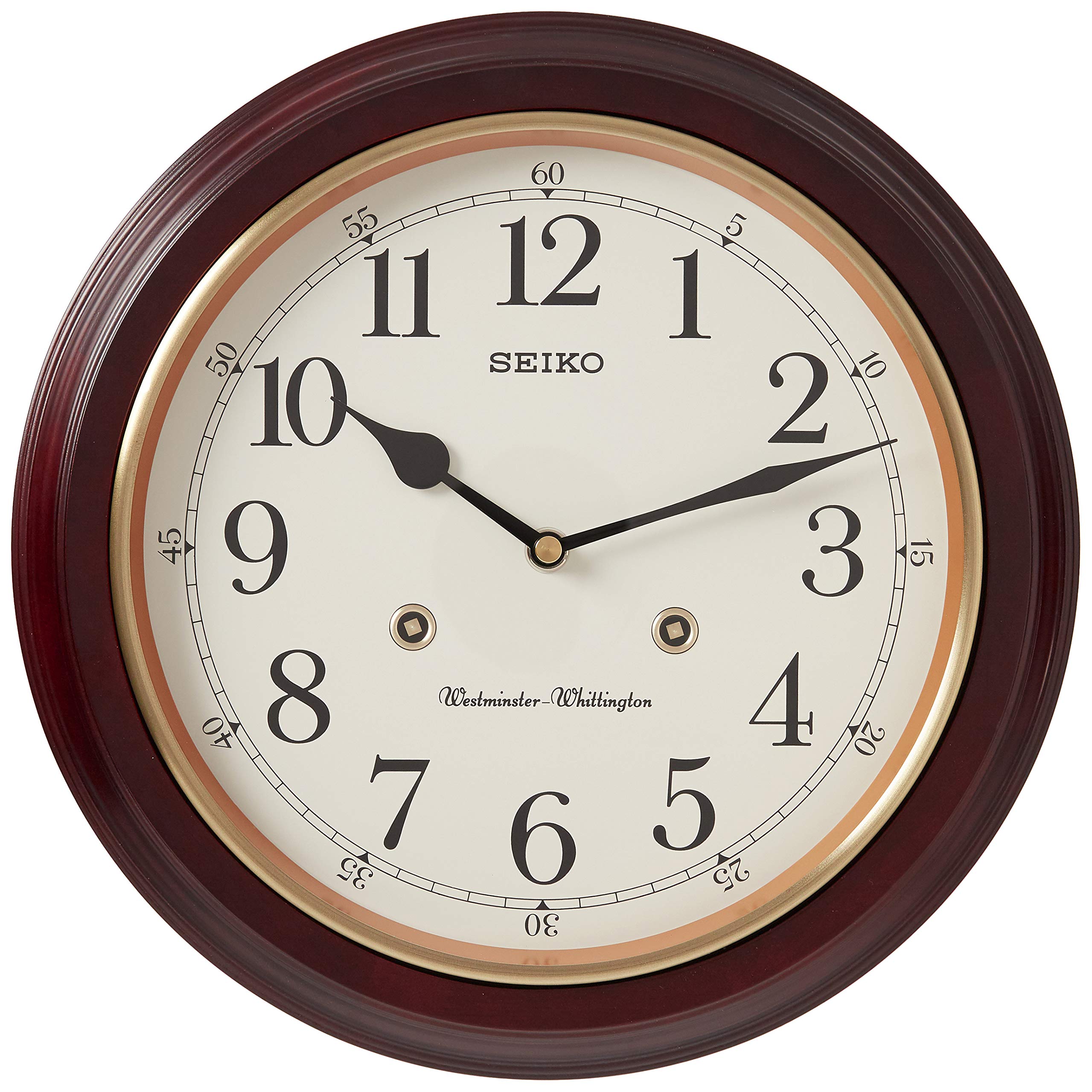 Mua Seiko 12 Inch Grain Finish Wall Clock with Numerals and Dual ...
