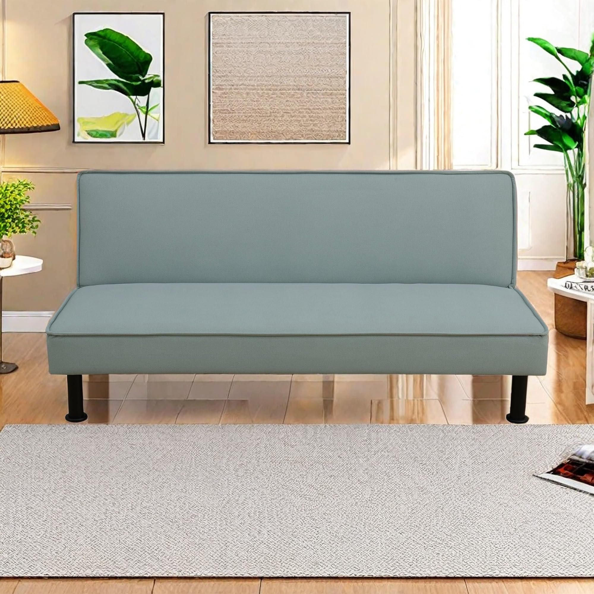 GlasFlength Convertible Futon Sofa Bed, Modern Comfy Folding Couches ...