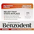 Amazon.com: Benzodent Dental Pain Relieving Cream for Dentures and ...