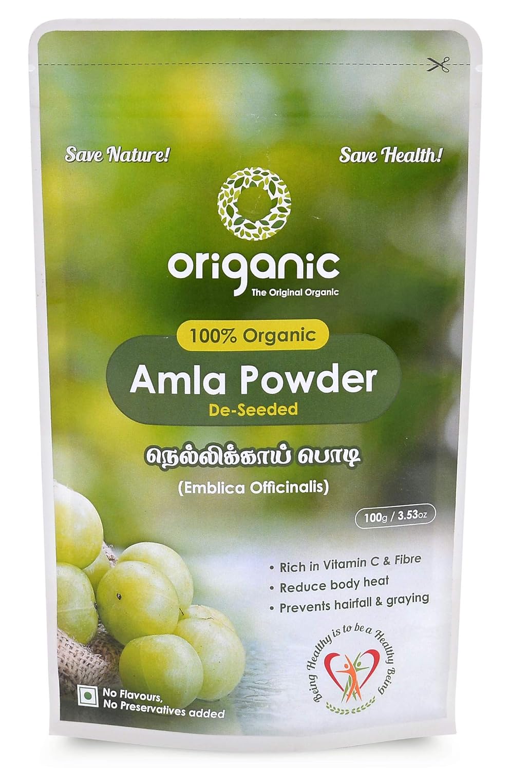 ORIGANIC - 100% Organic Amla (Nellikai/Amalaki) Powder (100g ...