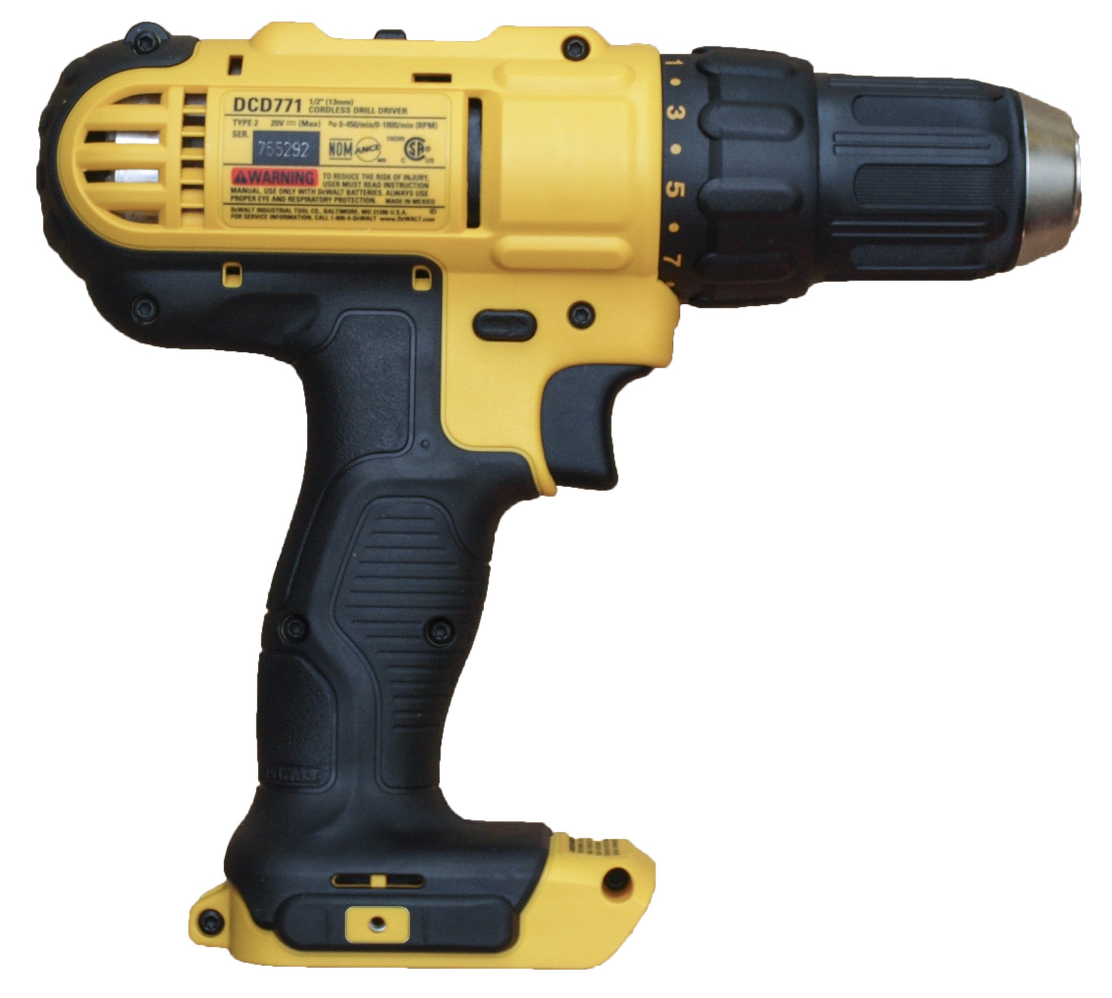 Dewalt DCD771 DCD771B 20V MAX Cordless Lithium-Ion 1/2 Inch Compact ...